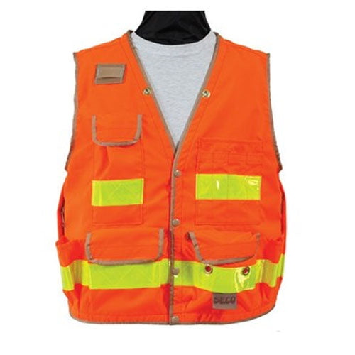 Seco 8068 Series Class 2 Lightweight Safety Vest (Fluorescent Orange ...