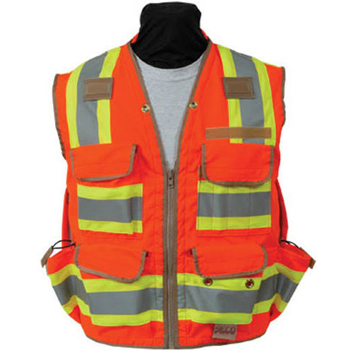 Seco 8265 Series Class 2 Safety Vest Outlast Collar-Fluorescent Orange ...
