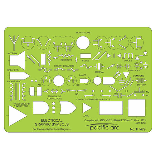 Pacific Arc Electrical Graphic Symbols Template (PT-479) – Titan Tools ...