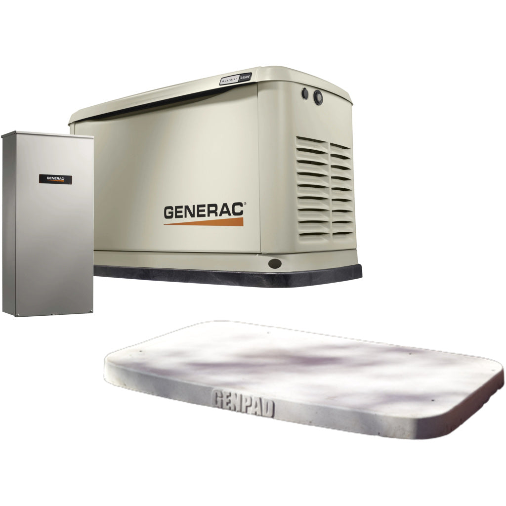 Generac 24kW Standby Generator with 200A Transfer Switch & Wi-Fi ...